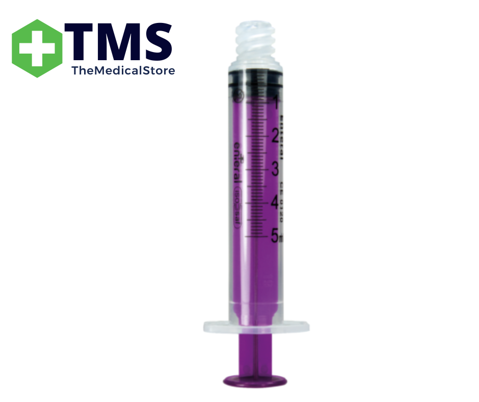 ENFit Enteral Reusable Feeding Syringe 5ml Single Use - Each ...