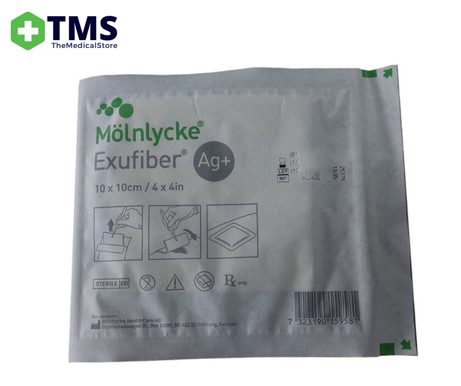 Exufiber Ag Plus Dressing 10cmx10cm Hydrolock® Technology – TheMedicalStore
