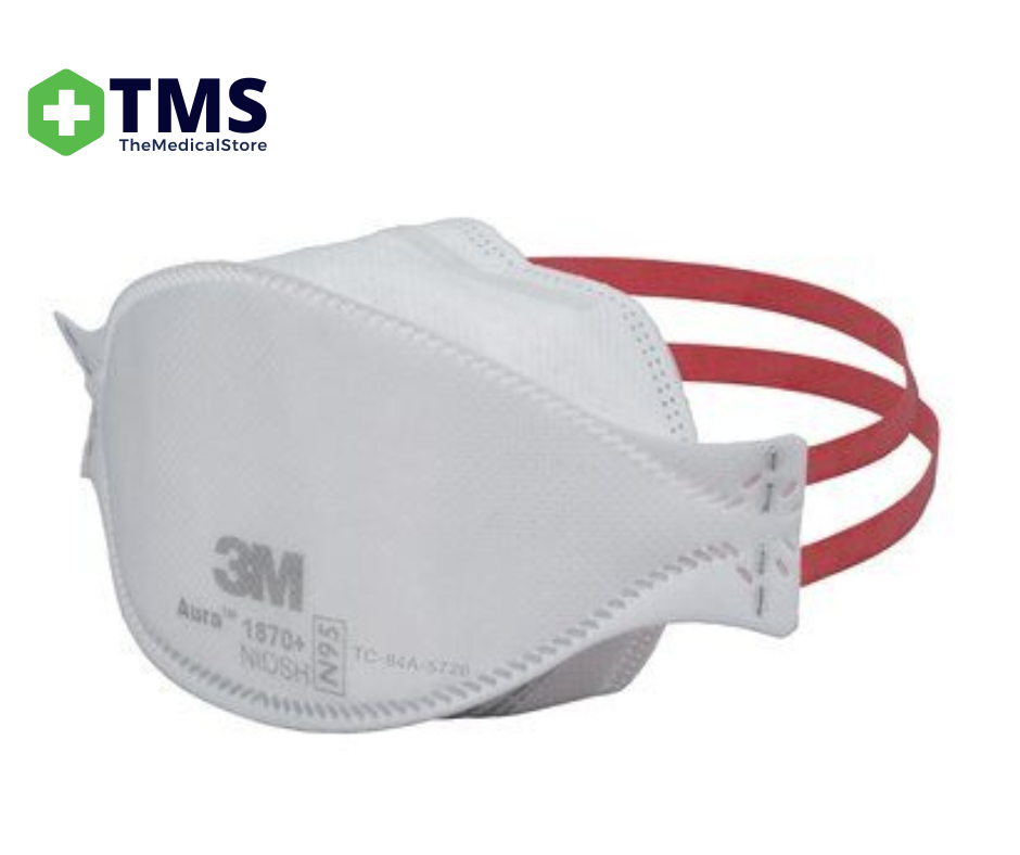 3M Flat Fold Particulate Respirator & Surgical Mask N95/P2 with Fluid ...