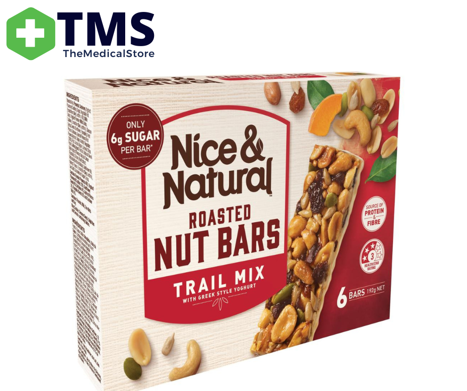 Nice & Natural Roasted Nut Bar Trail Mix 192g Box 6 – TheMedicalStore