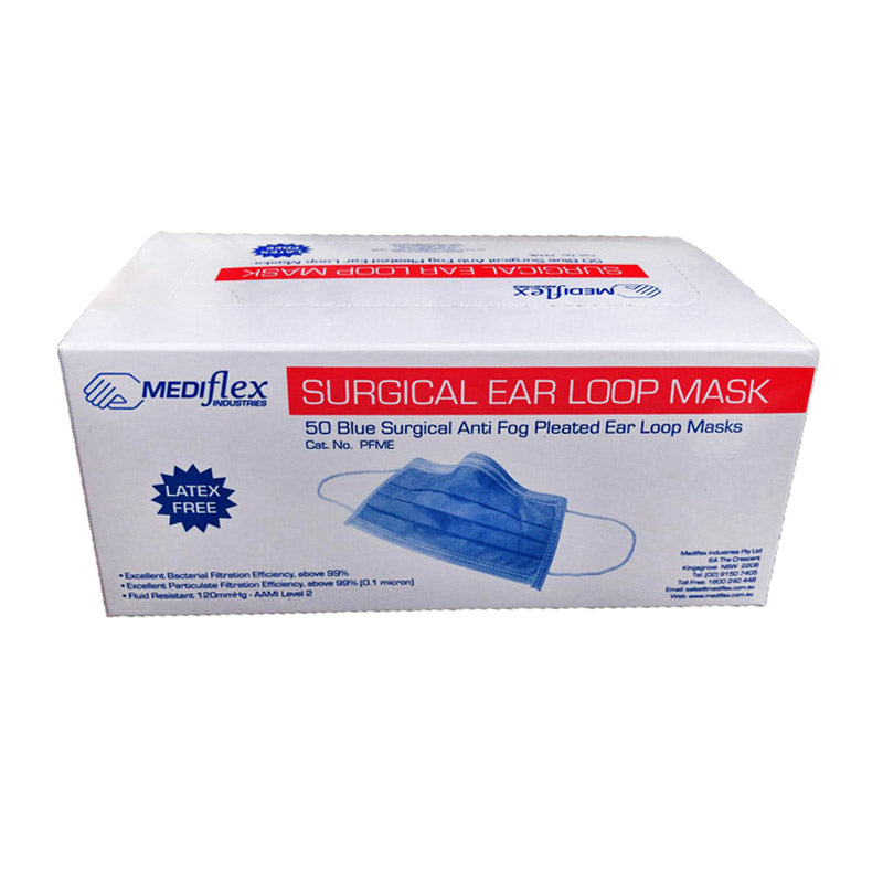 Mediflex Latex Free Surgical Face Mask Box Of 50 – TheMedicalStore